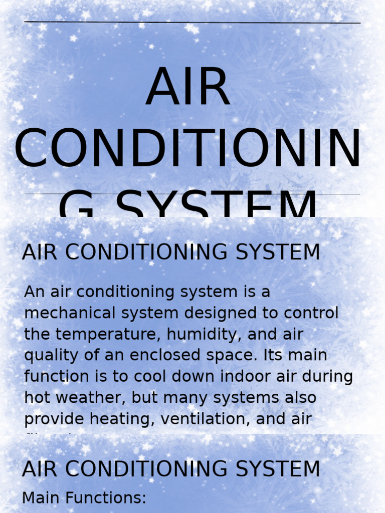 Comprehensive Guide to Air Conditioning Systems | PDF | Air ...