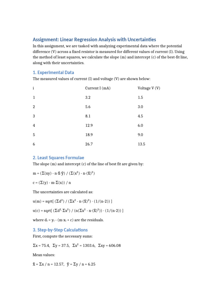 Linear Regression Assignment | PDF