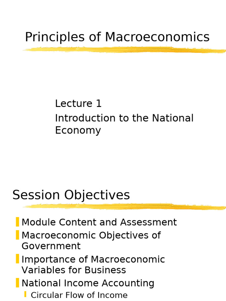 Macroeconomics: National Income Overview | PDF | Gross Domestic Product ...