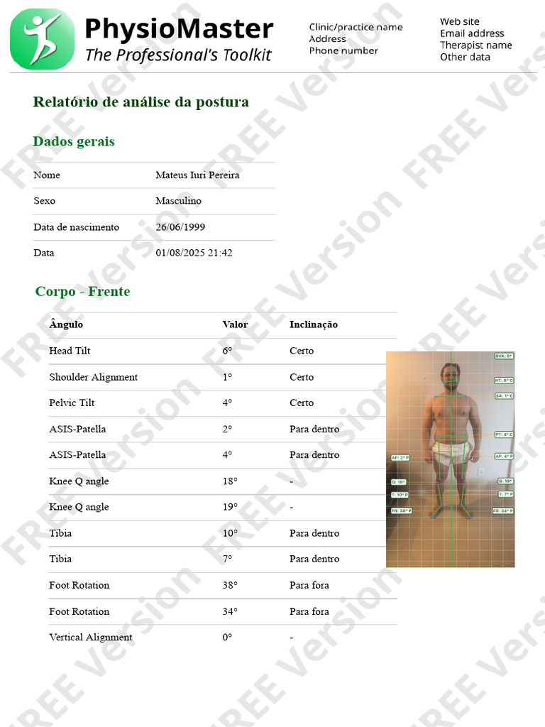 Postures Avaliação Iuri Postura | PDF