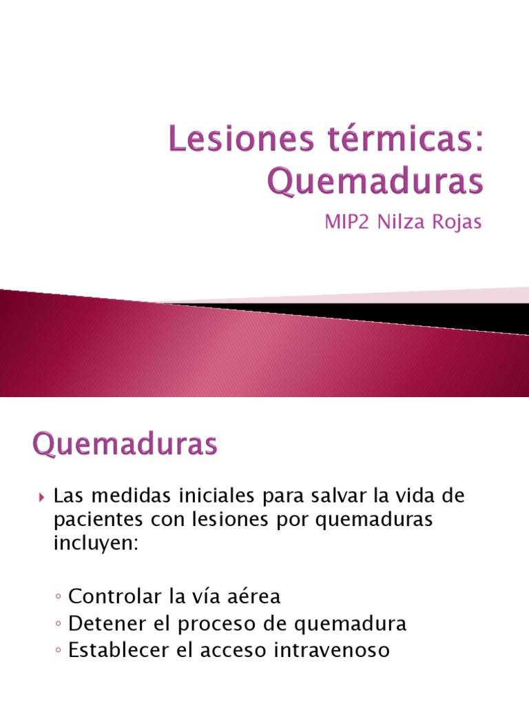 Lesiones Térmicas | PDF | Quemar | Edema