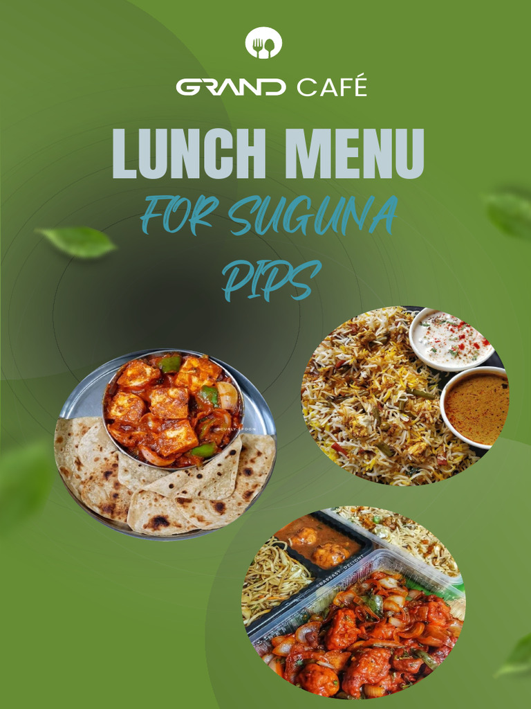 Suguna PIP - Lunch Menu | PDF