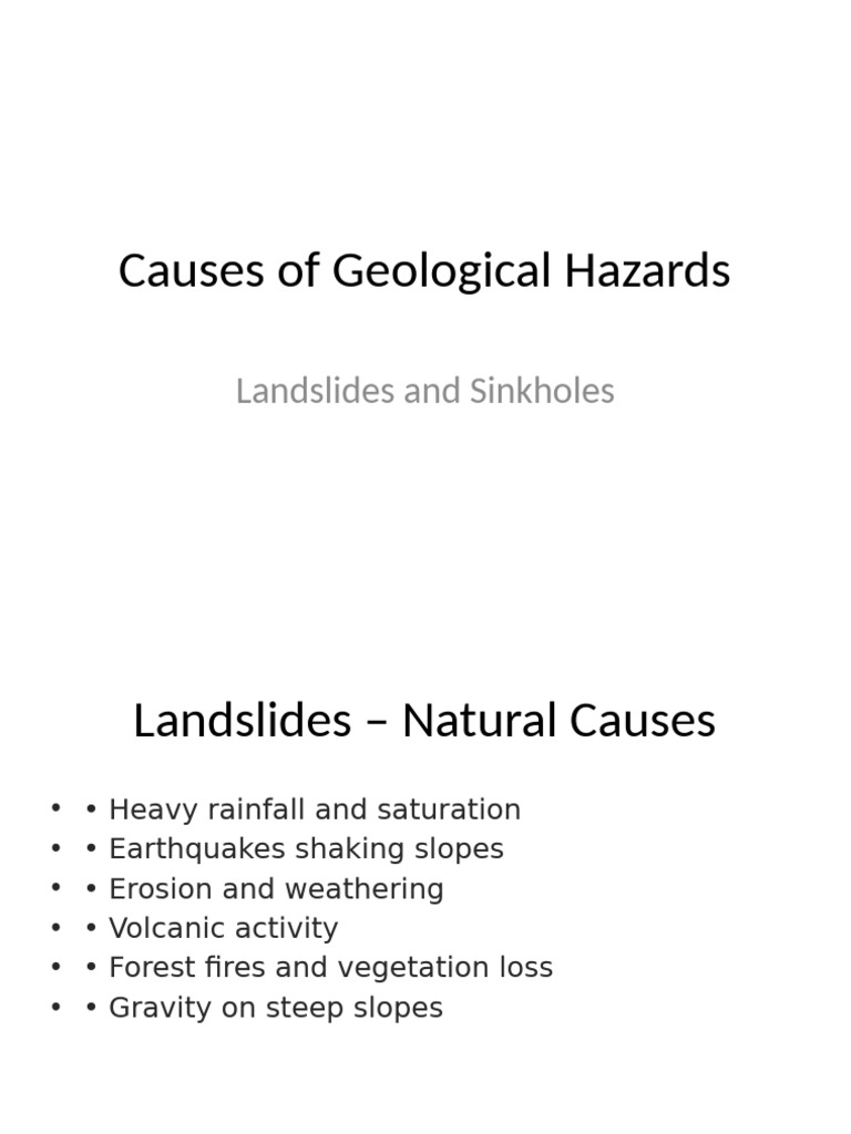 Causes of Geological Hazards With Images | PDF