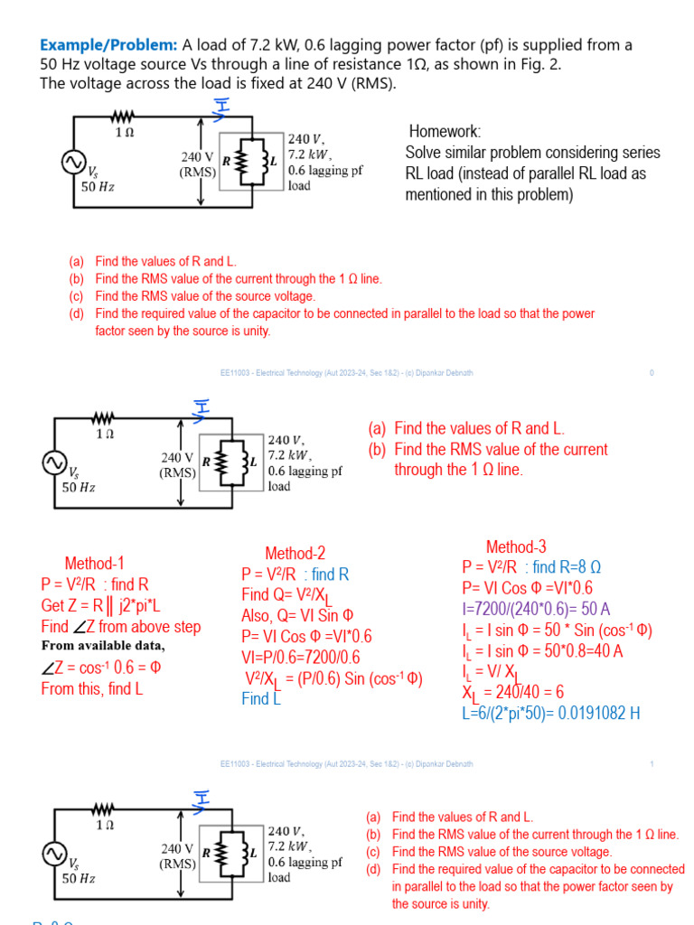 Power Factor Improvement Analysis | PDF | Series And Parallel Circuits ...