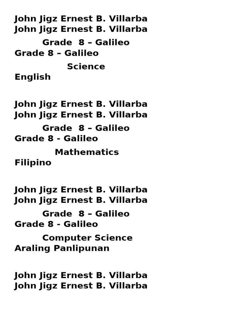 John Jigz Ernest B | PDF