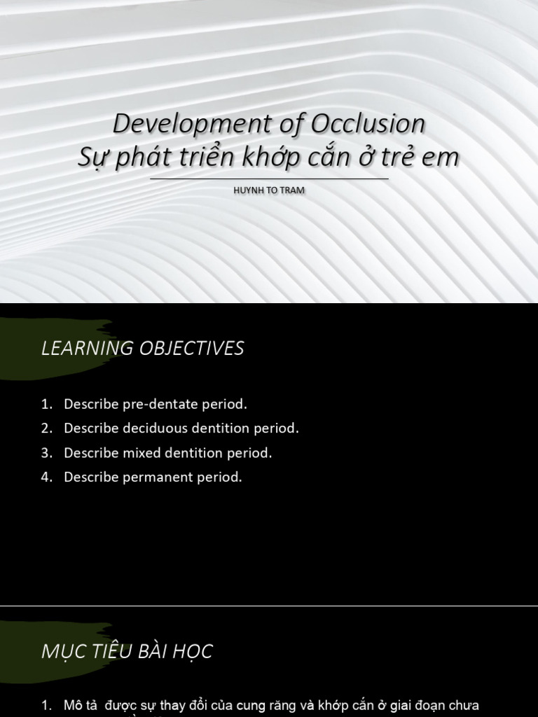 Development of Occlusion | PDF