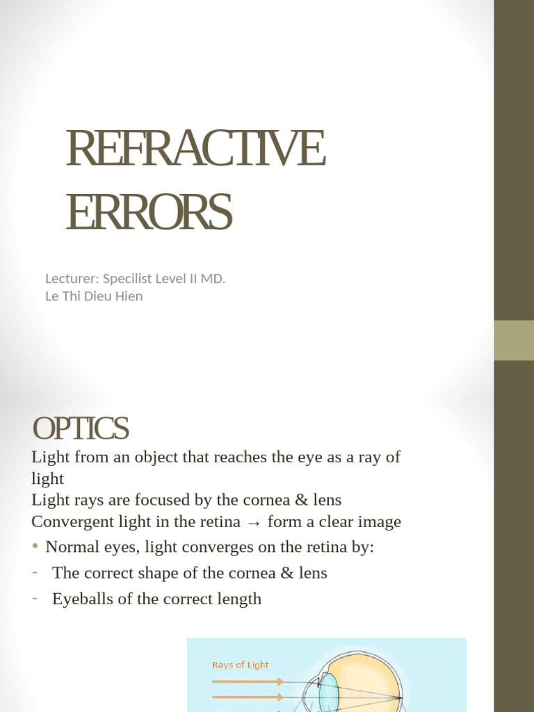 Understanding Refractive Errors in Vision | PDF | Myopia | Human Eye