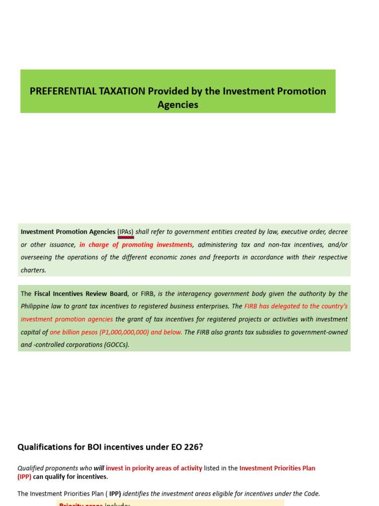Module 16 Create More Preferential Taxation Under The Omnibus ...