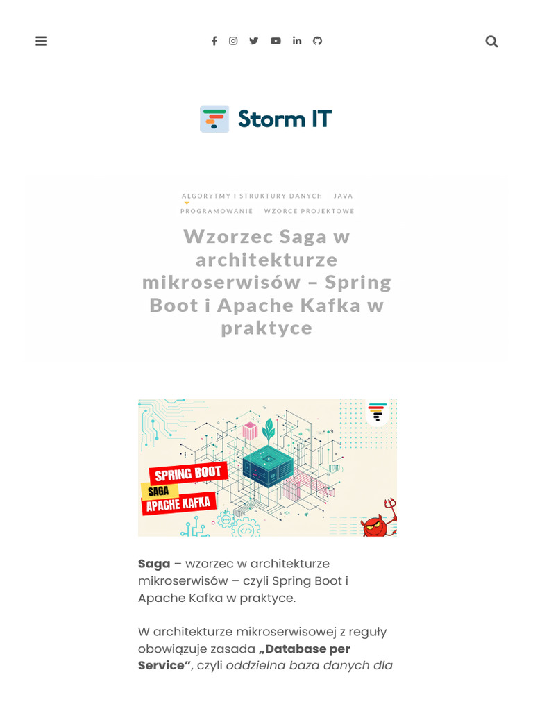 Wzorzec Saga W Architekturze Mikroserwisów - Spring Boot I Apache Kafka W Praktyce - StormIT ...