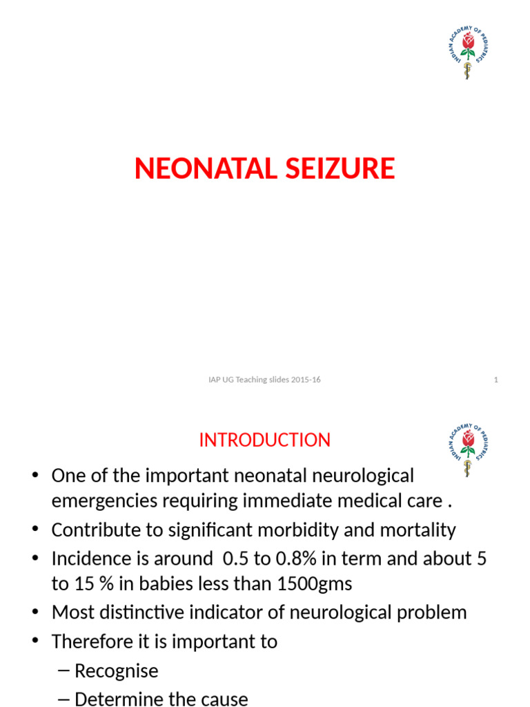 Understanding Neonatal Seizures: Causes & Treatment | PDF | Diseases ...