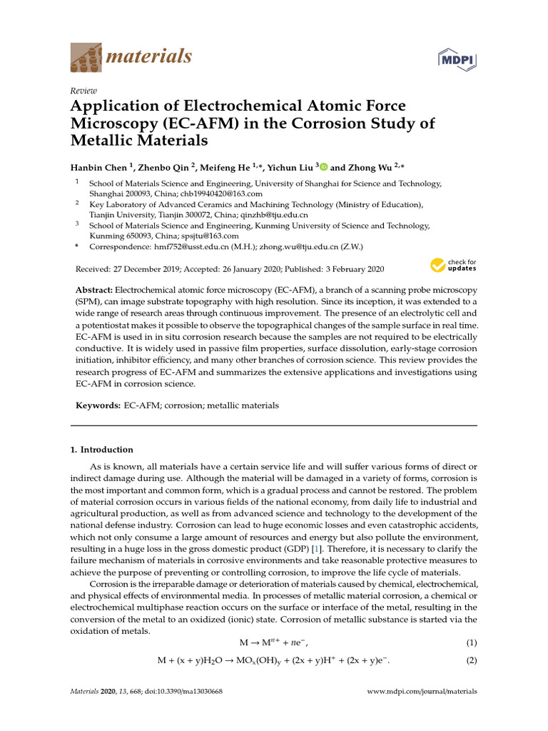 Applications of Chemometric Tools in Corrosion Studies | PDF | Atomic ...