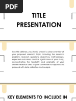 Title Defense Presentation Guidelines | PDF