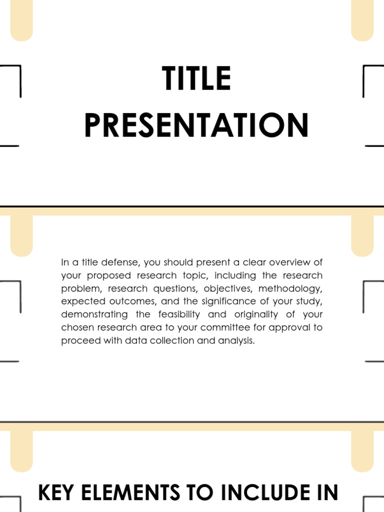 Title Defense Presentation Guide | PDF