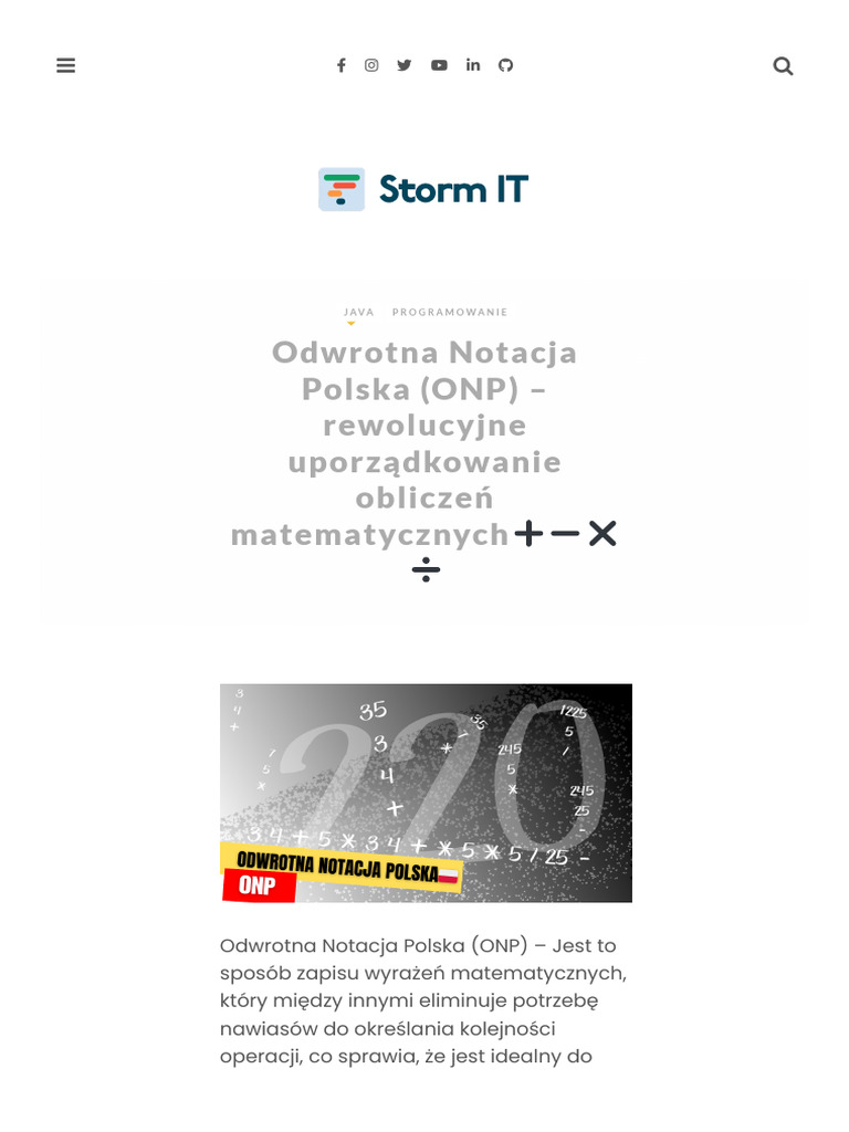 Odwrotna Notacja Polska (ONP) - Rewolucyjne Uporządkowanie Obliczeń ...