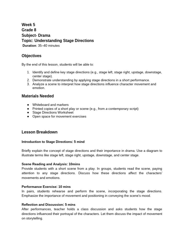 Lesson Plan Week 4 Pdf