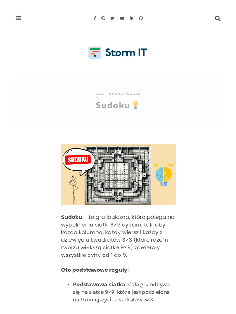 Sudoku? - StormIT - PL ? ? ? | PDF