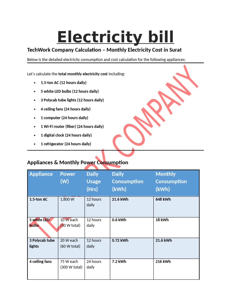 Electricity Bill | PDF