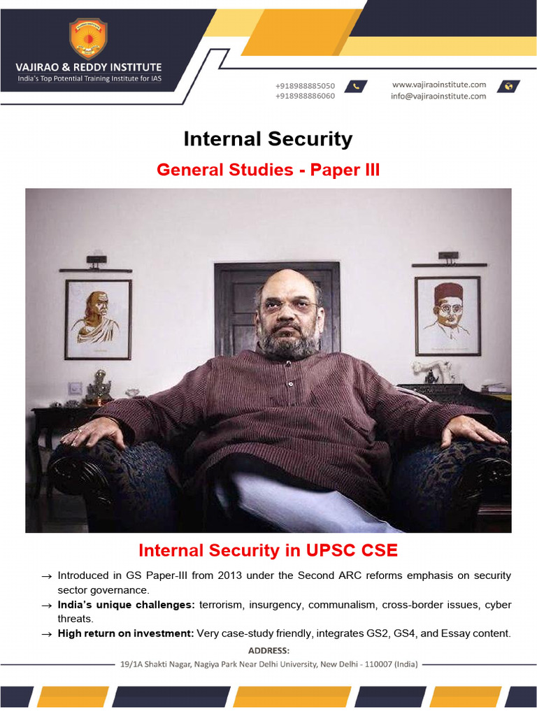 Internal Security - 1. Introduction To Internal Security & Terrorism ...