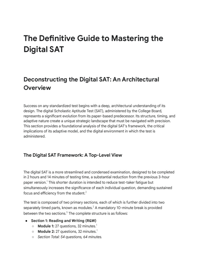 Mastering the Digital SAT Guide | PDF | Equations | Algebra