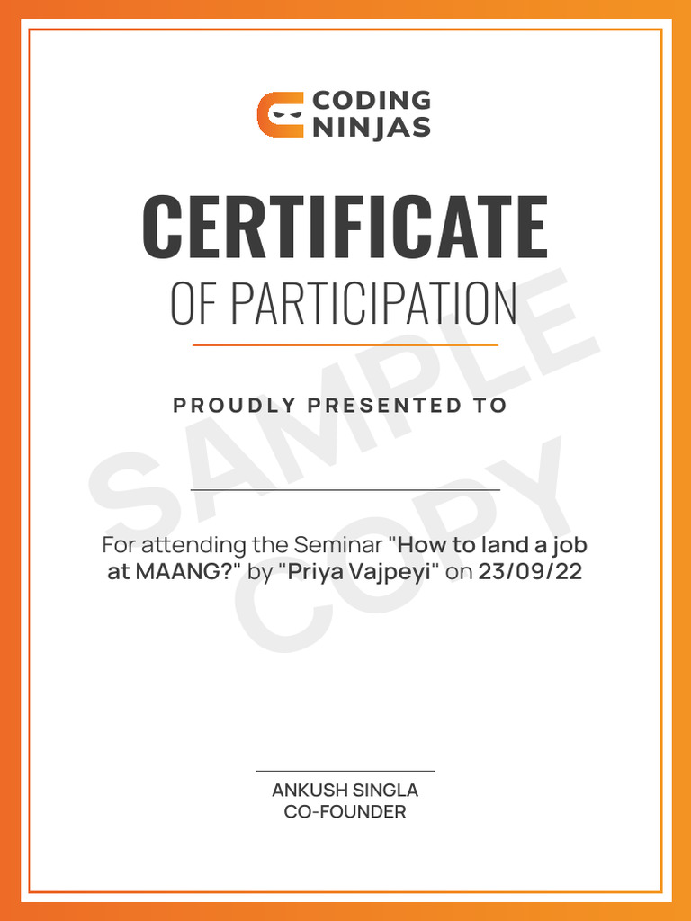 Certificate Sample Pdf