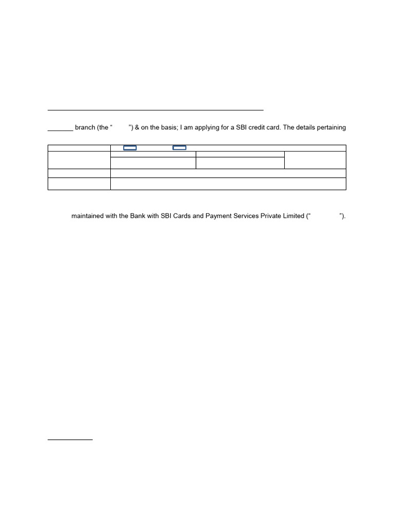 SBI Auto Sweep Authorization Letter | PDF | Banks | Credit Card
