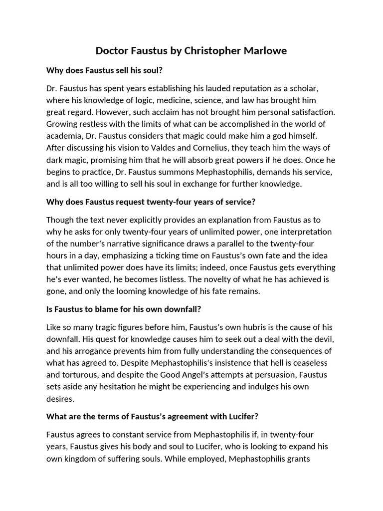 Doctor Faustus by Christopher Marlowe | PDF | Religious Belief And Doctrine