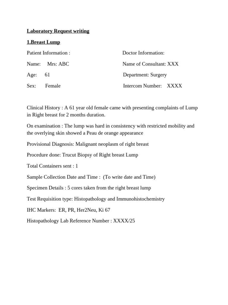 Lab Requisition Writing | PDF | Diseases And Disorders | Medical ...