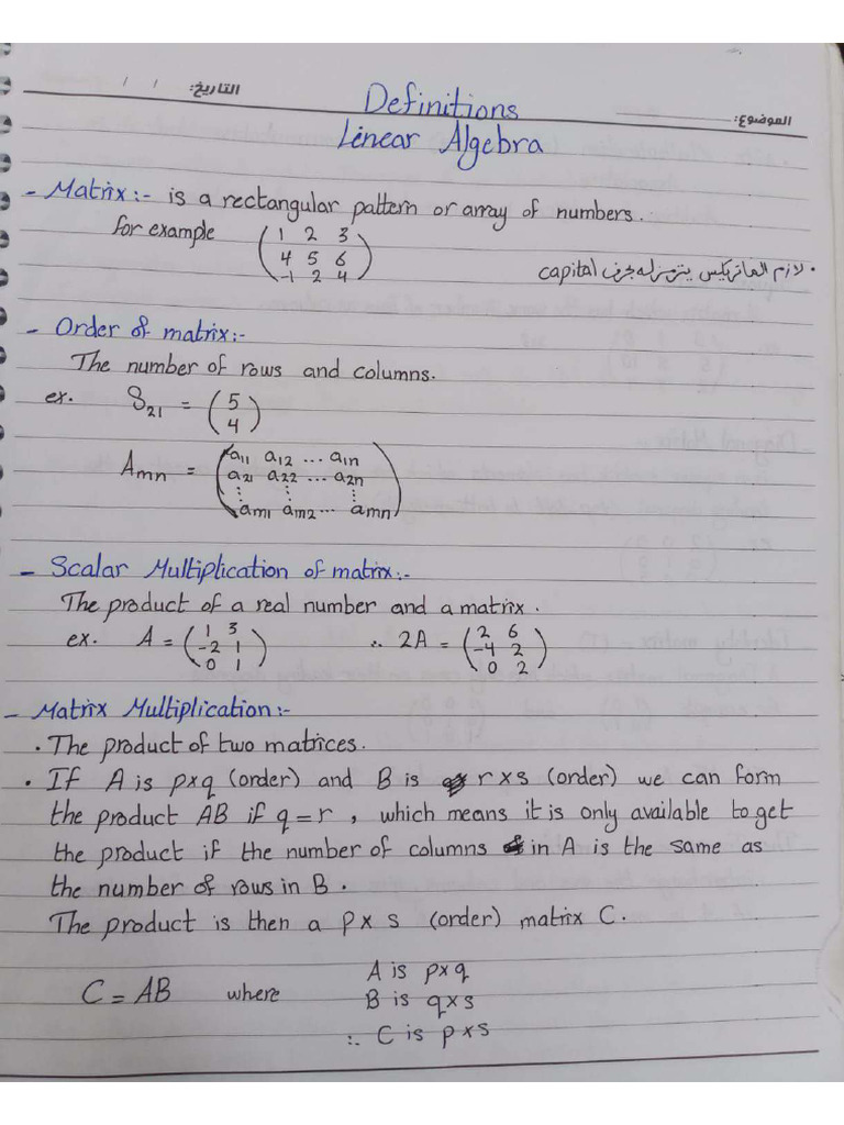 Algebra Final Definitions | PDF