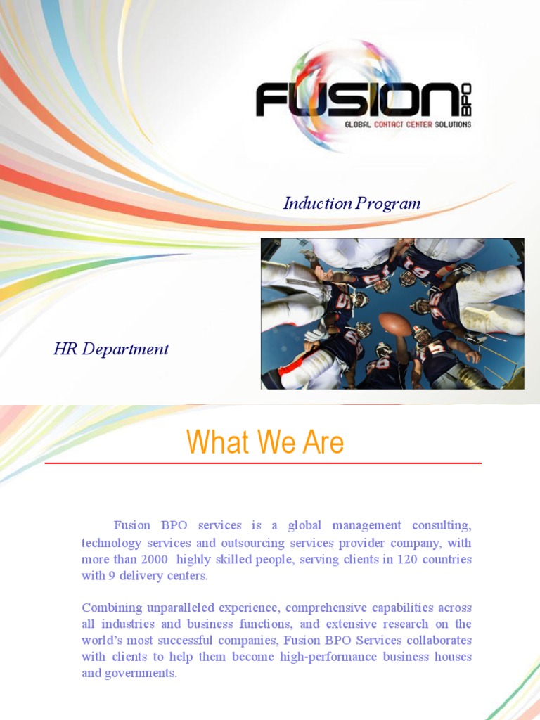Fusion Induction Presentation | PDF | Business Process Outsourcing ...