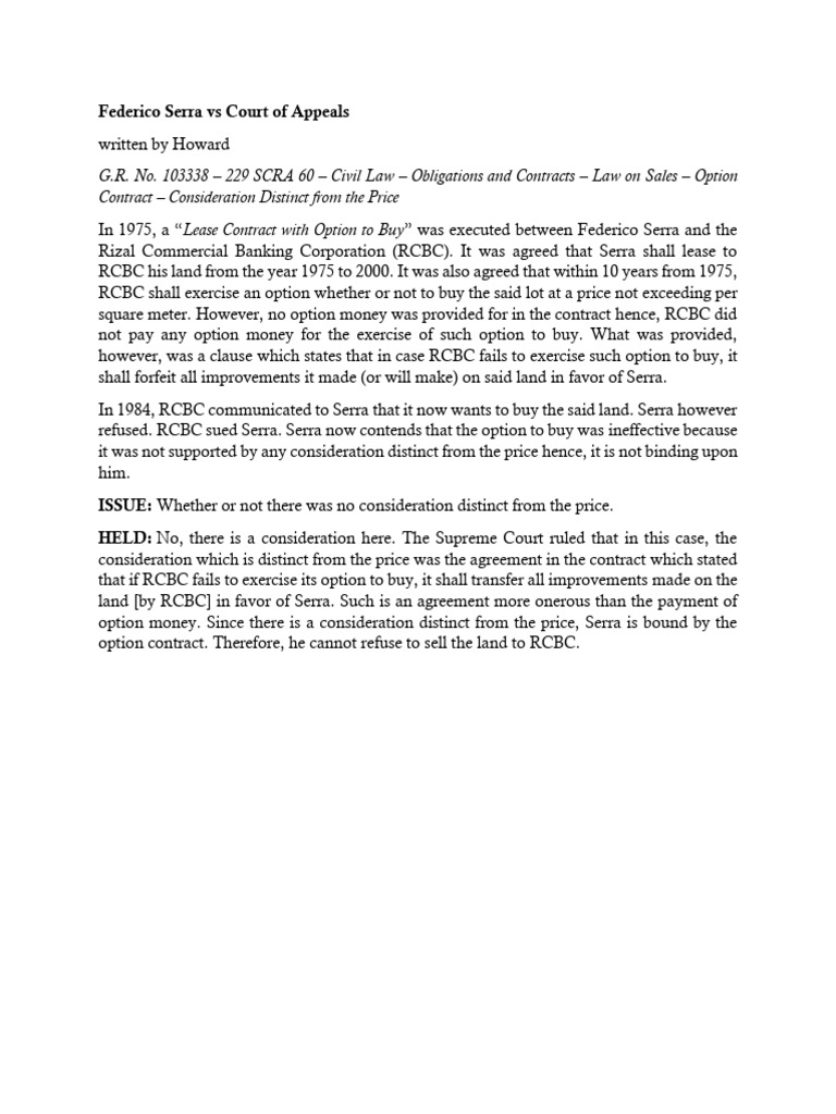 6 Federico Serra Vs Court of Appeals | PDF