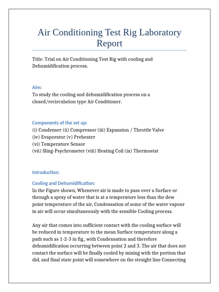 ATE LAB4 Extracted Document | PDF | Air Conditioning | Chemical Engineering
