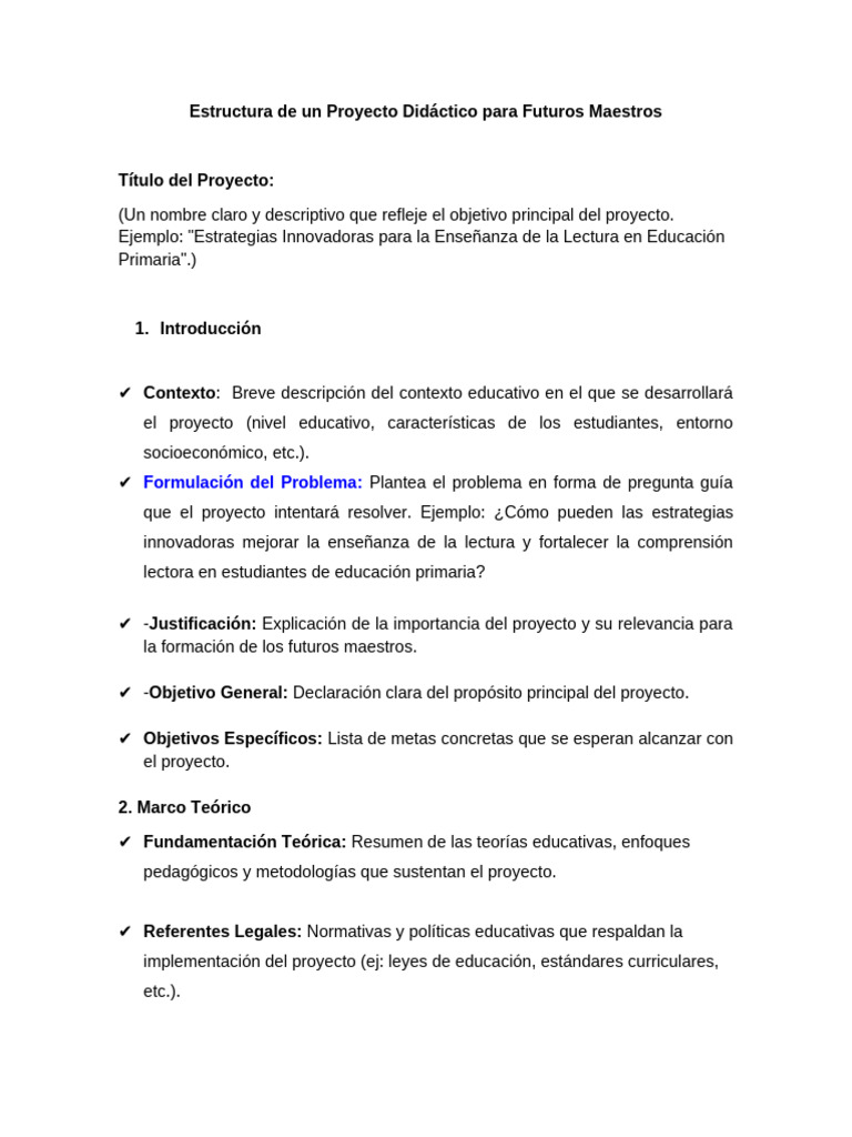 Proyecto Didáctico para Futuros Maestros | PDF | Evaluación ...