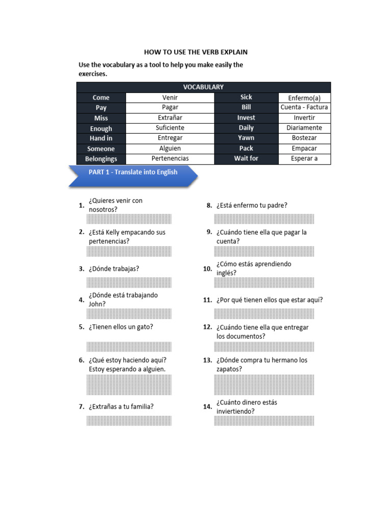 Uso Del Verbo To Be y To Do en Preguntas | PDF