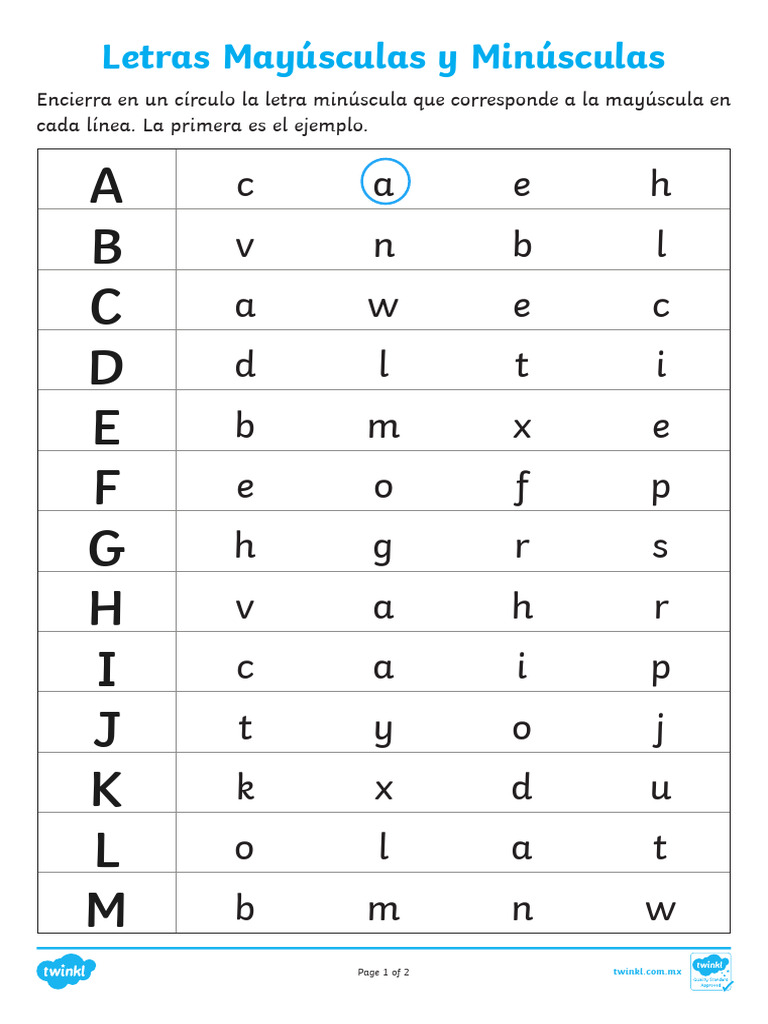 Mayusculas y Minusculas | PDF