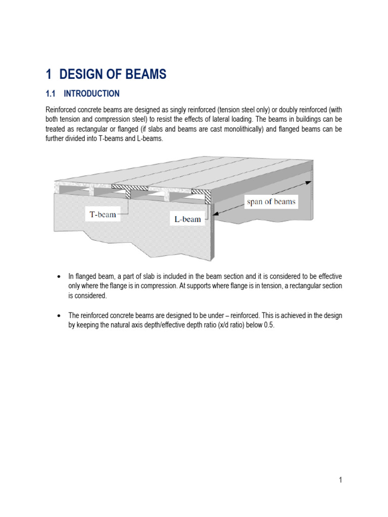 Reinforced Concrete Beam Design Guide | PDF | Beam (Structure) | Bending