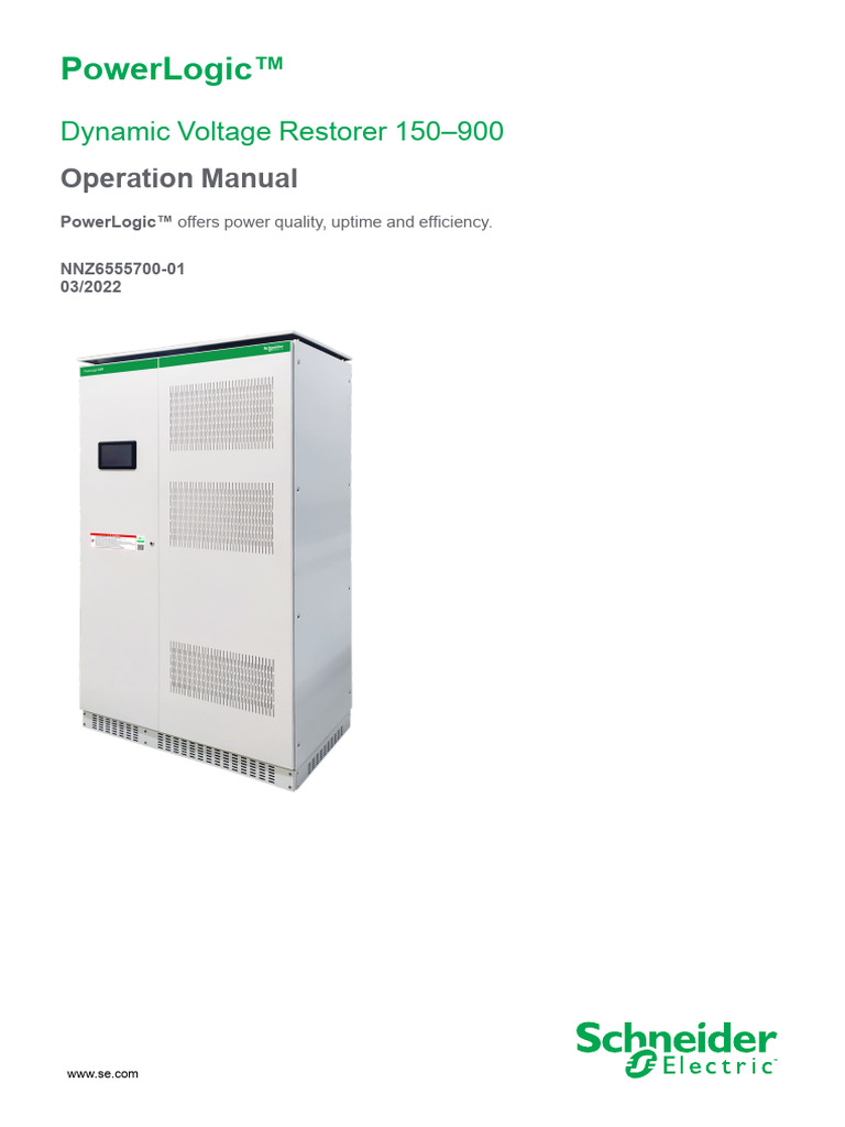 PowerLogic™ DVR 150-900 Manual | PDF | Power Inverter | Rectifier