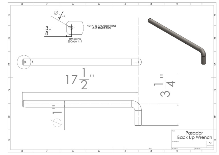 Pasador Back Up Wrench Top Drive 1250 | PDF