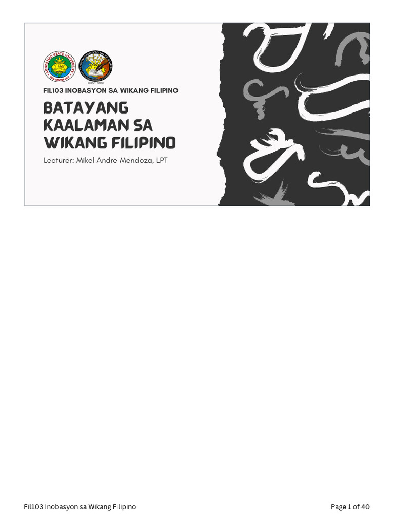 Fil103 Inobasyon Sa Wikang Filipino 2 | PDF