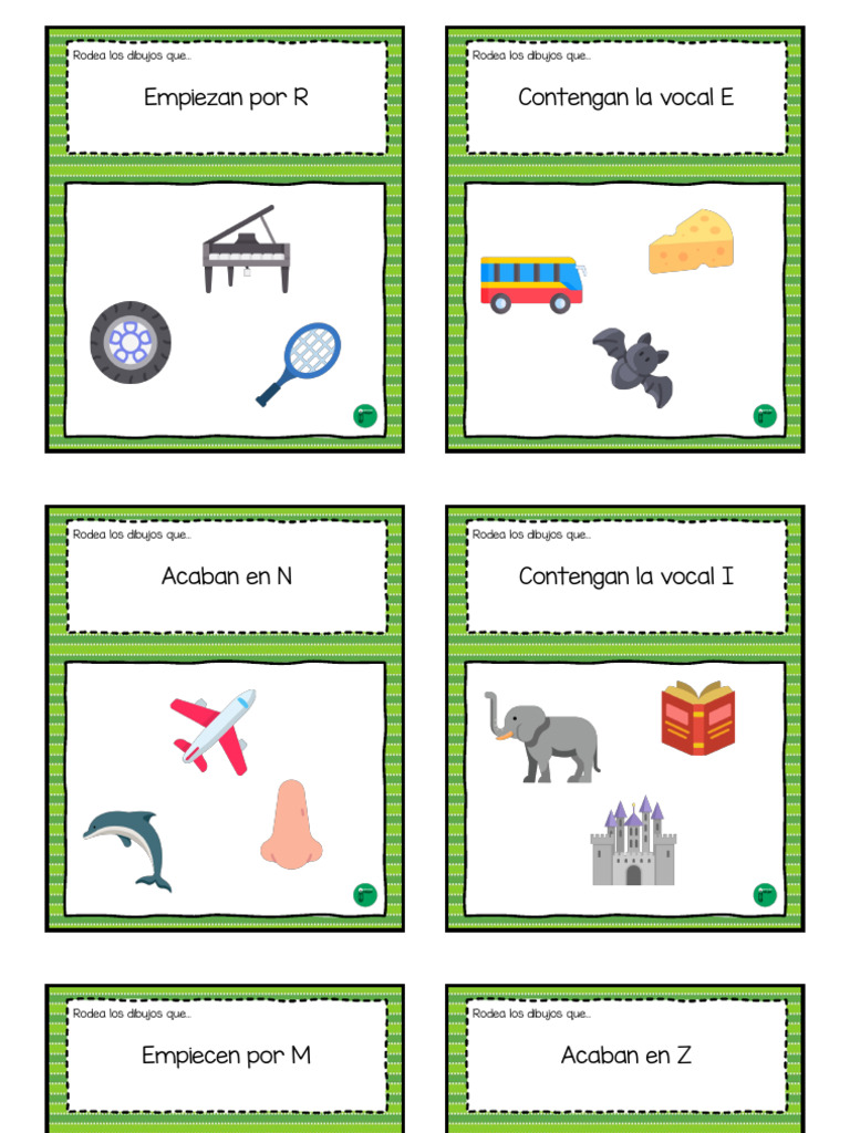 Tarjetas Conciencia Fonologica | PDF