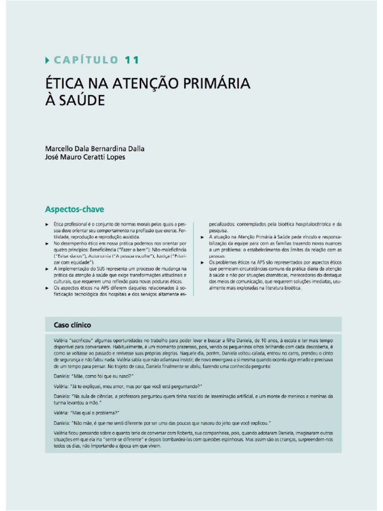 Cap.11-Ética Na APS - Tratado de MFC | PDF
