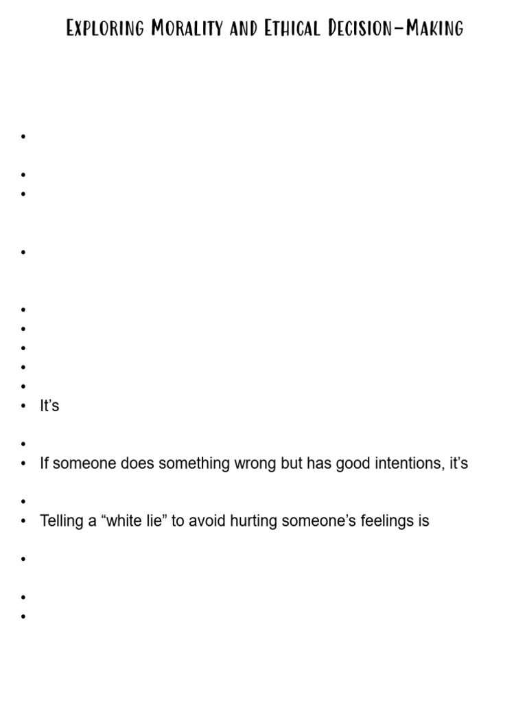 Exploring Morality and Ethical Dilemmas | PDF | Morality | Value (Ethics)