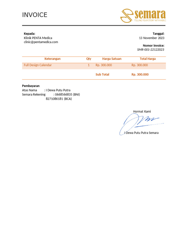 Invoice SMR-001-22122023 | PDF