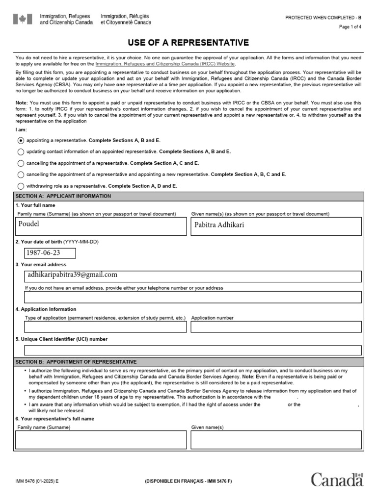 Appointing a Representative for IRCC | PDF | Justice | Crime & Violence