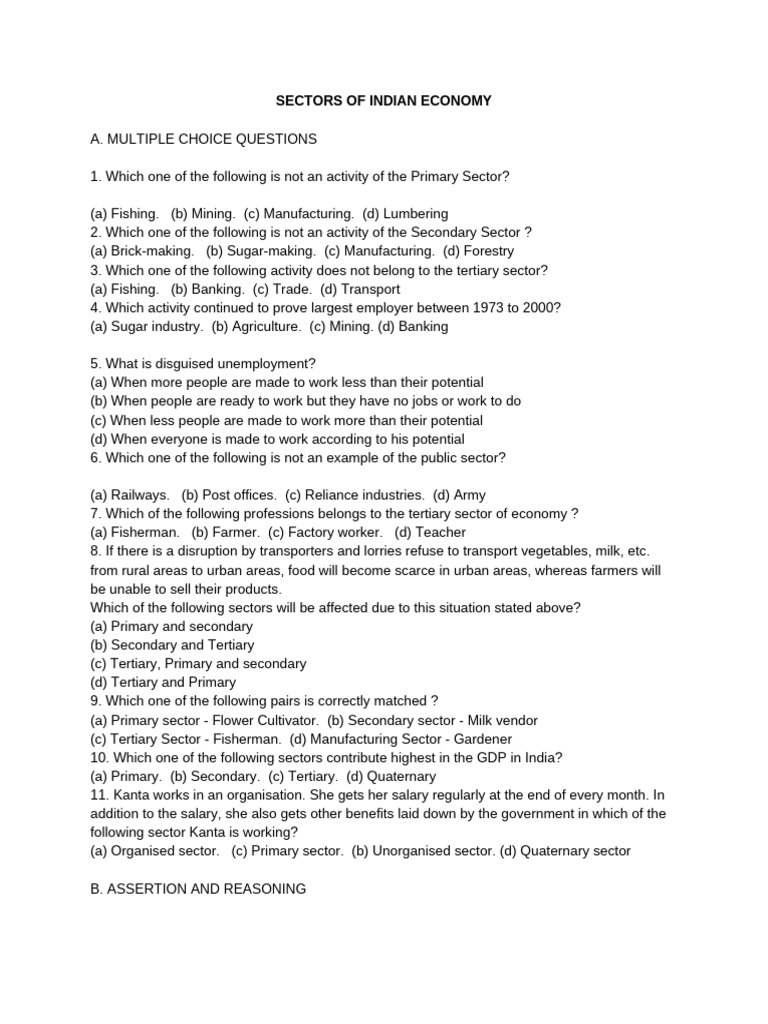 Class 10 PT 2 Economics | PDF | Economy Of India | Economies