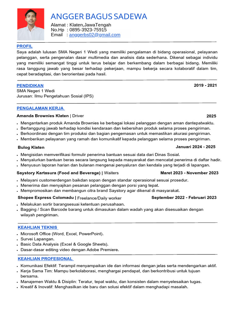 CV - ANGGER BAGUS SADEWA.pdf_20250903_125618_0000 | PDF
