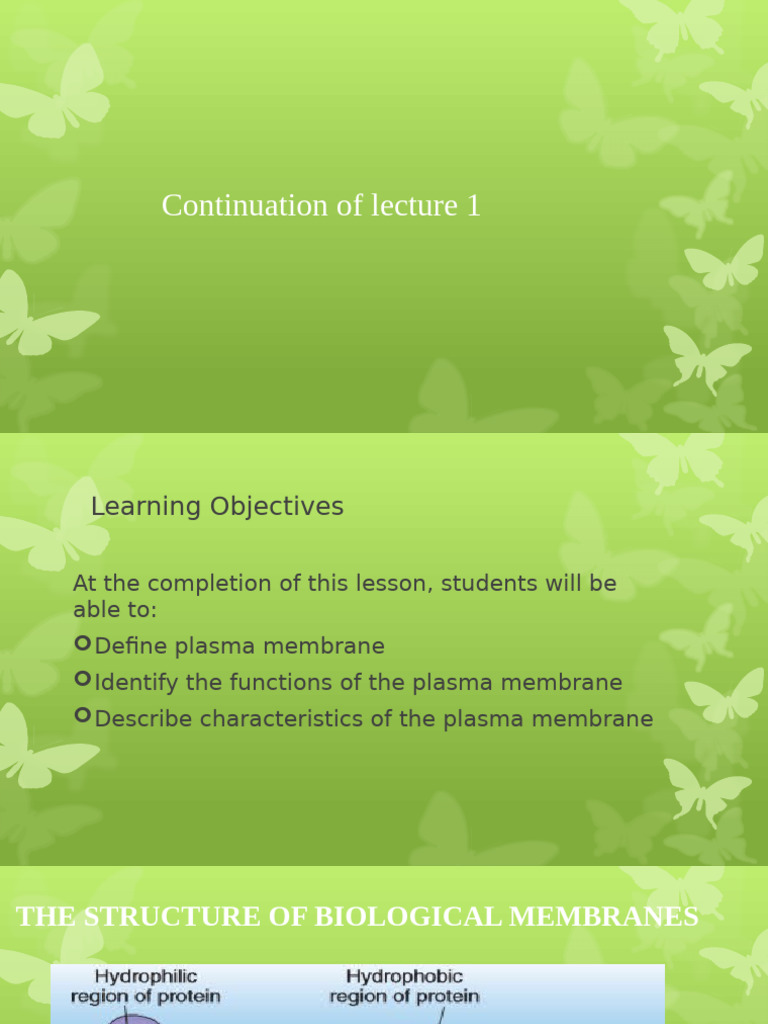 LECTURE 2 Cell Structure | PDF | Cell Membrane | Biological Membrane
