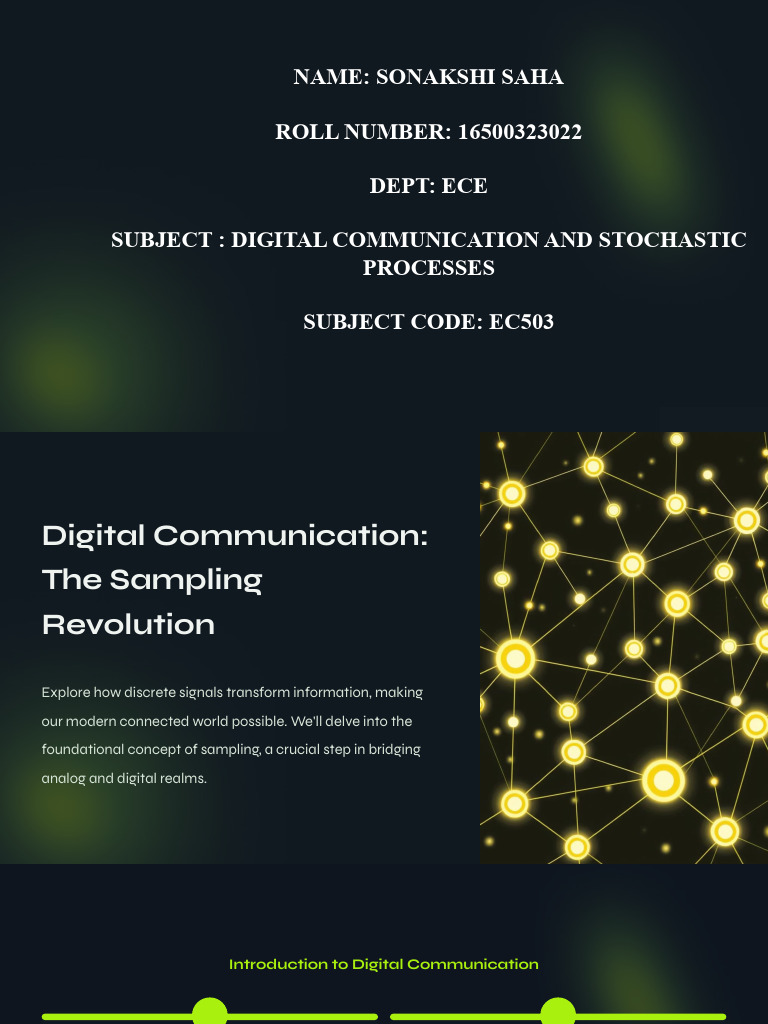Sonakshi Saha DigitalCommunication | PDF | Sampling (Signal Processing) | Analog To Digital ...