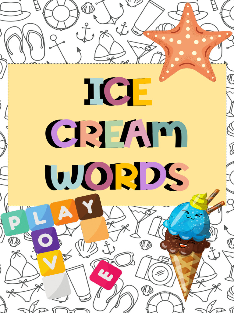 Ice Cream Words | PDF