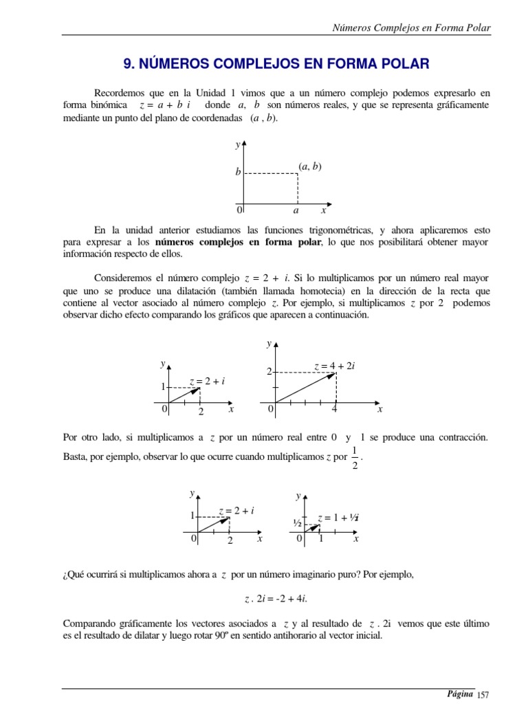 Números Complejos en Forma Polar | PDF | Número complejo | Vector ...