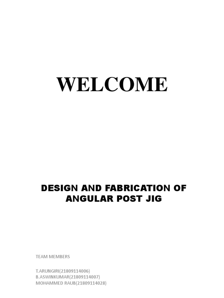 Angular Post Jig | PDF | Screw | Metalworking
